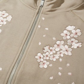 Mythical Floral Rising Phoenix Embroidery Sukajan Zip-Up Hoodie